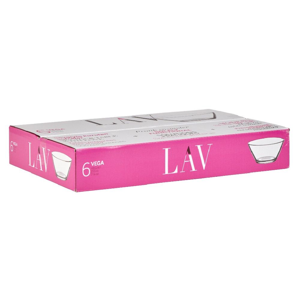 LAV transparent glass verrine 25 cl x6 | 550006