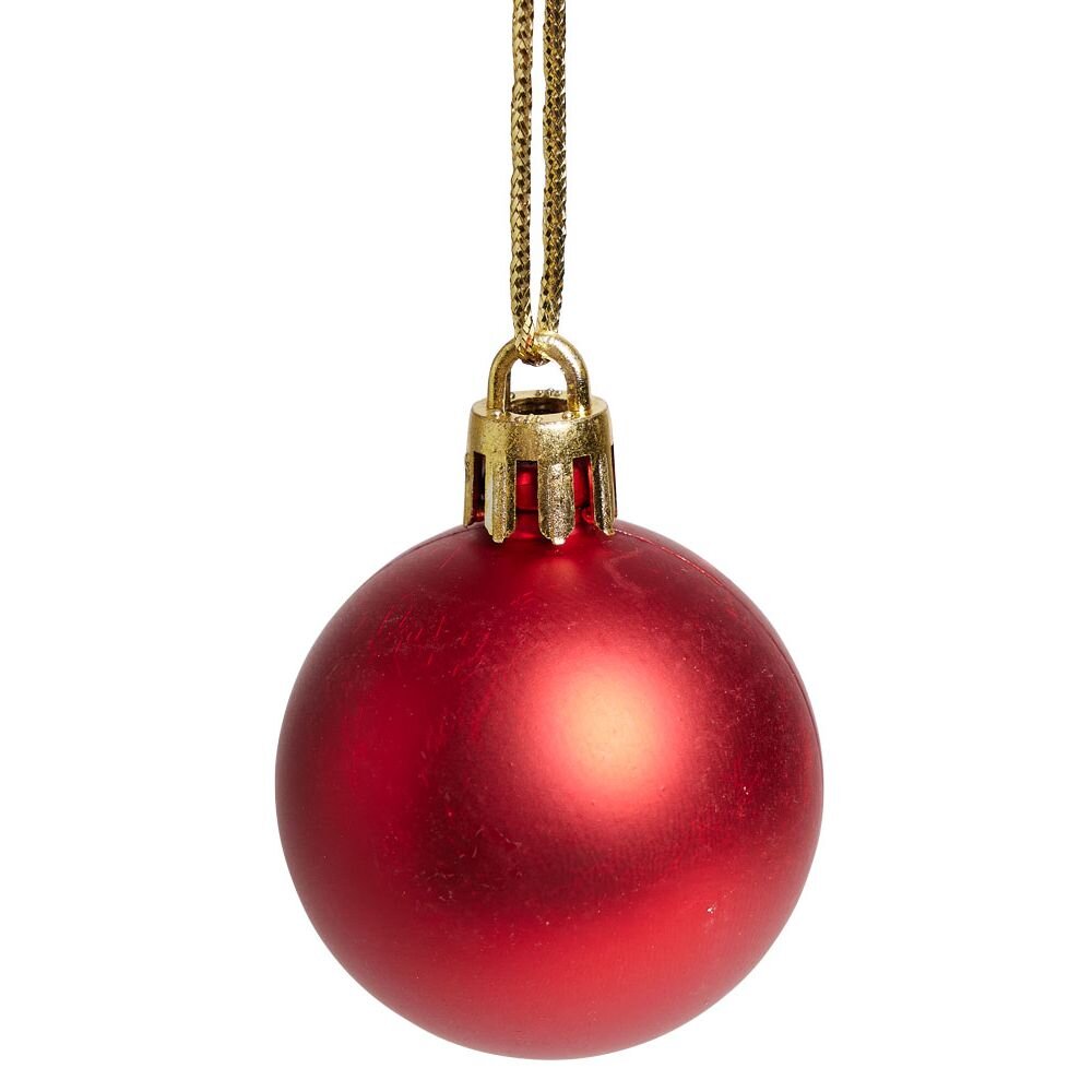 Red shiny matte glitter Christmas ball x20 | 611456