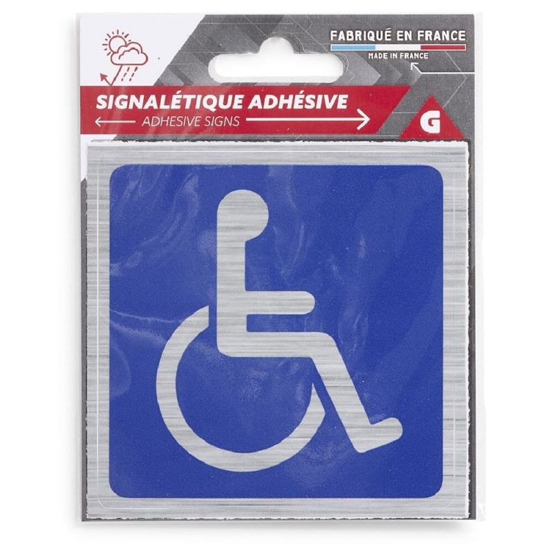 Adhesive sign "Disabled with reduced mobility" - 8x8 cm | 618724